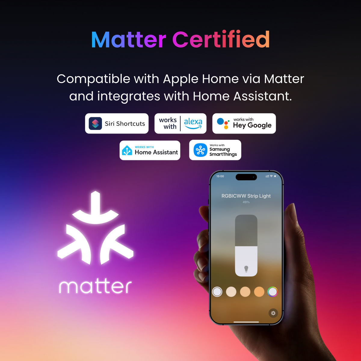 SwitchBot RGBICWW Strip Light | RGBIC & Matter-ready smart lighting for every mood | SwitchBot US