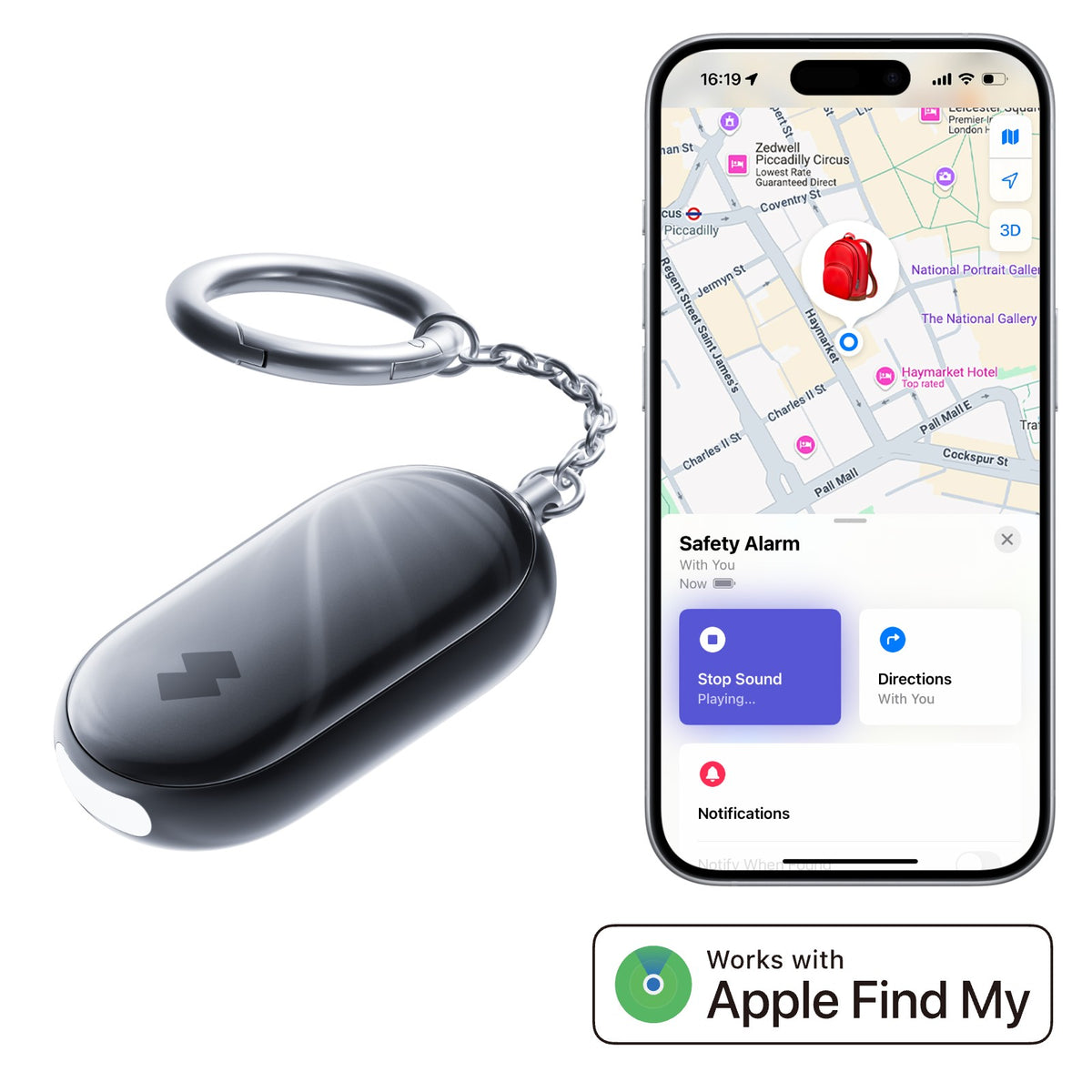 SwitchBot Safety Alarm | 130dB Personal Safety Alarm for Women-Extra ...